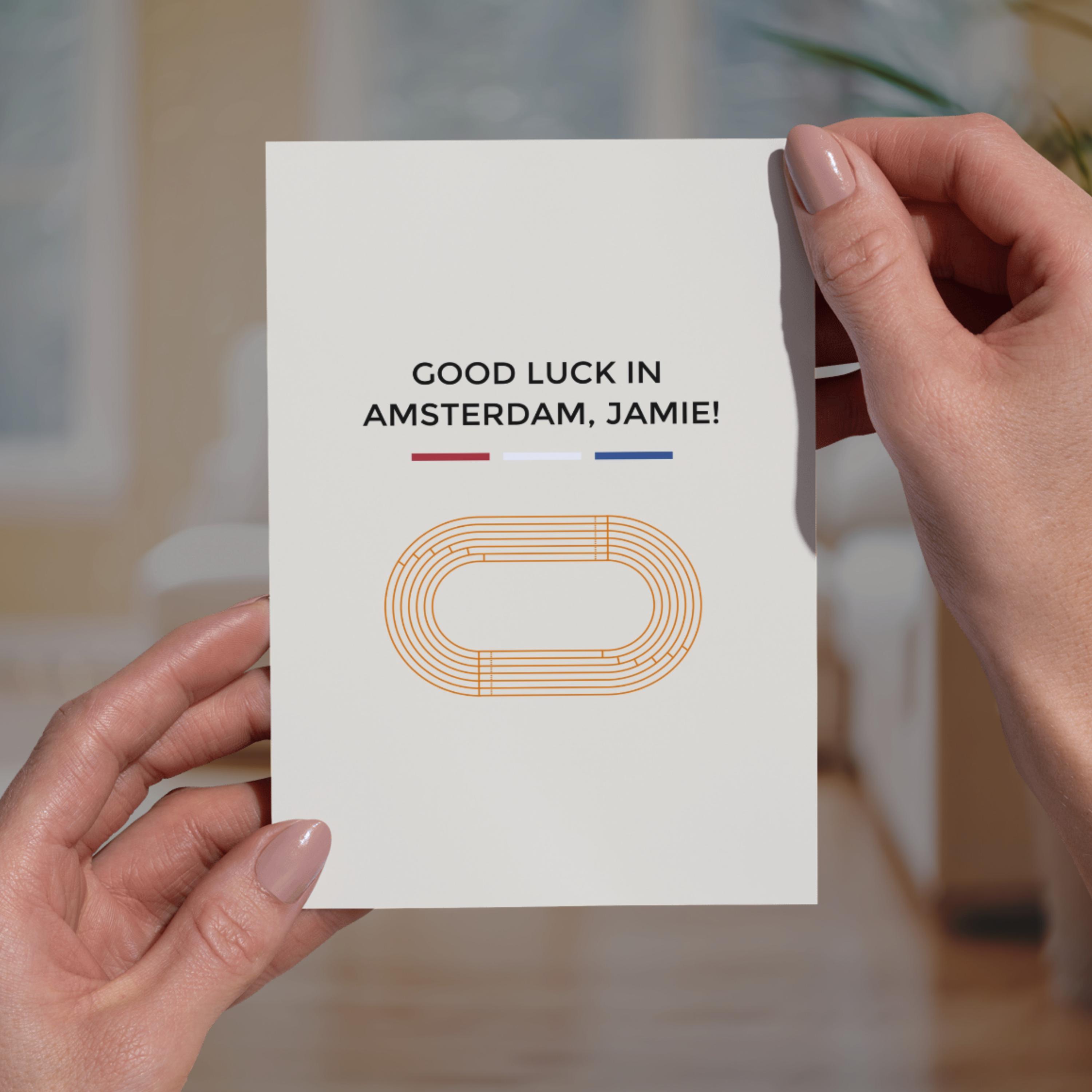 Personalized Marathon Runner Good Luck Card - Etsy