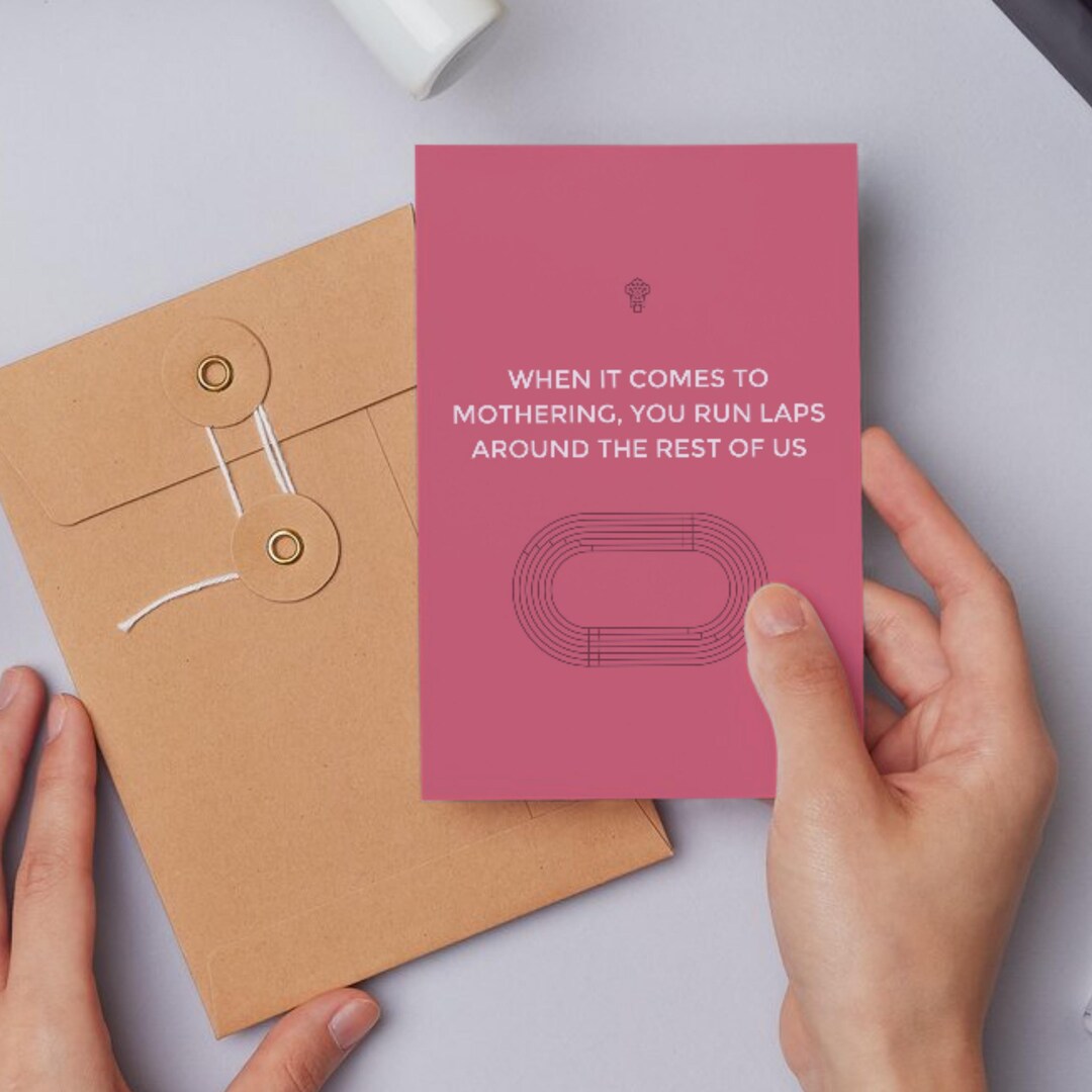 Mother's Day Card for Runners, Run Laps Around Us, Mothering Sunday ...