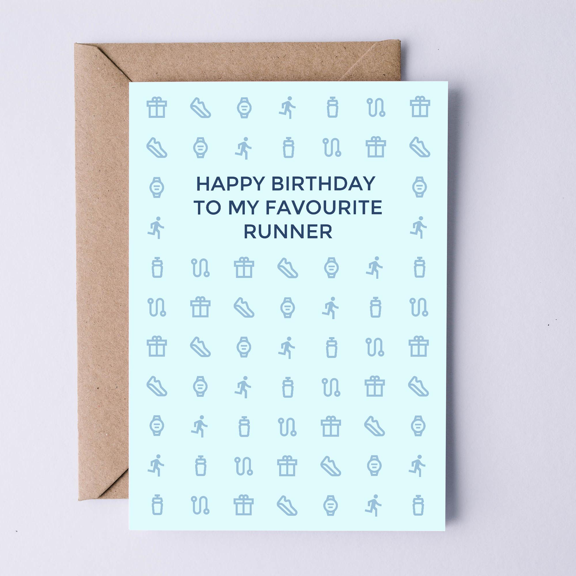 Birthday Card for Runners, Happy Birthday to My Favourite Runner ...