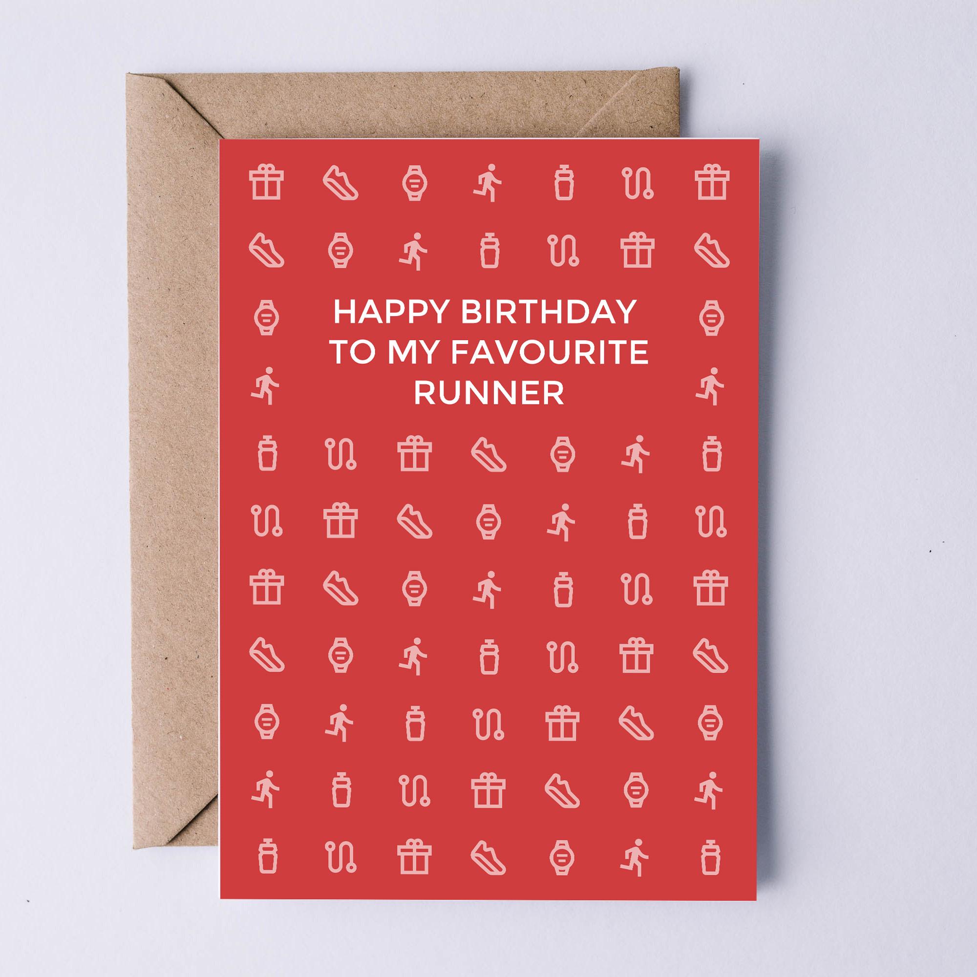 Birthday Card for Runners, Happy Birthday to My Favourite Runner ...