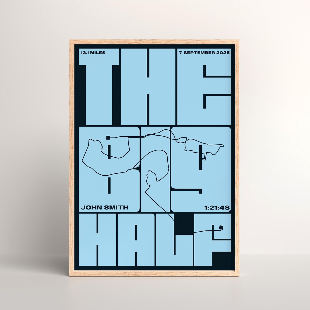 Personalised Big Half Marathon Finisher Print (digital or Physical) - Etsy