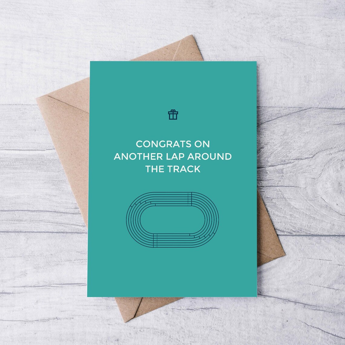 Birthday Card for Runners, Congrats on Another Lap Around the Track ...