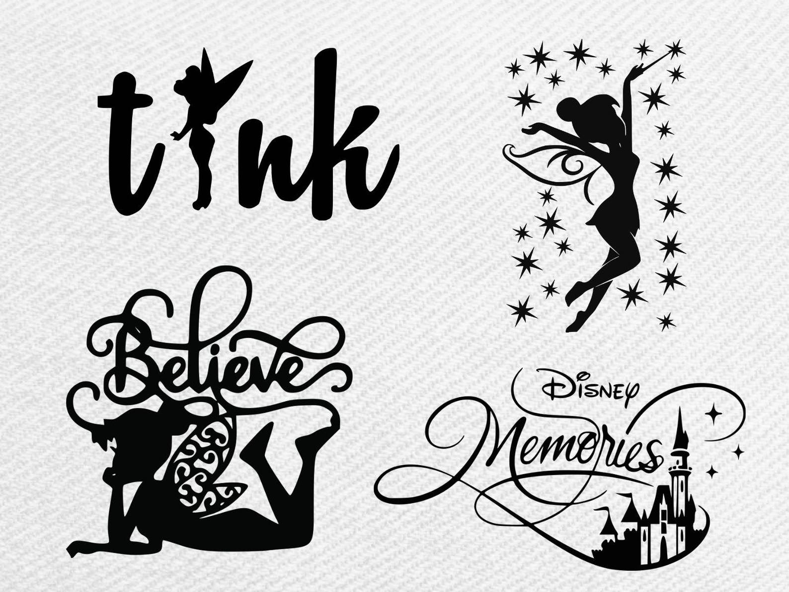 Tinkerbell Svg Bundle, Tinkerbell Clipart, Tinkerbell Silhouette Svg ...