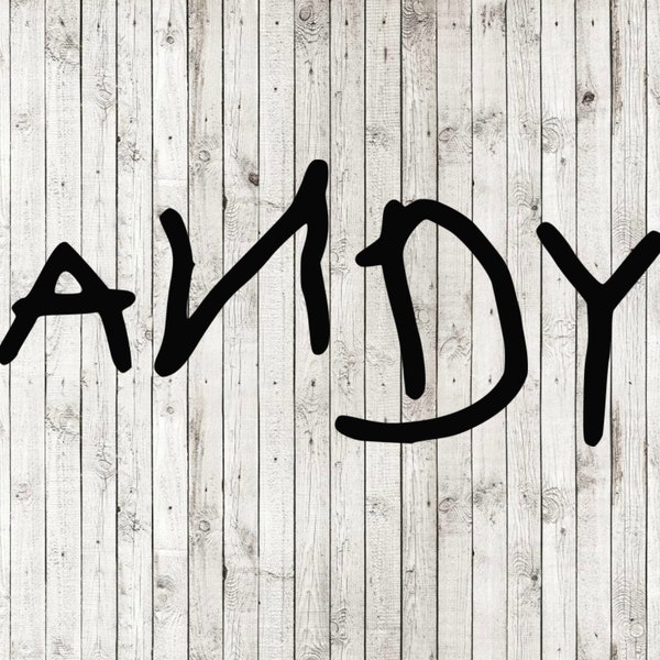 Andy Font Svg - Etsy