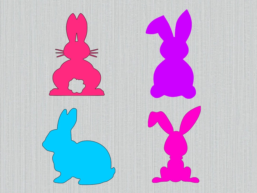 Easter Bunny Svg Cut Files, Rabbit Svg, Easter Bunny Silhouette, Easter ...