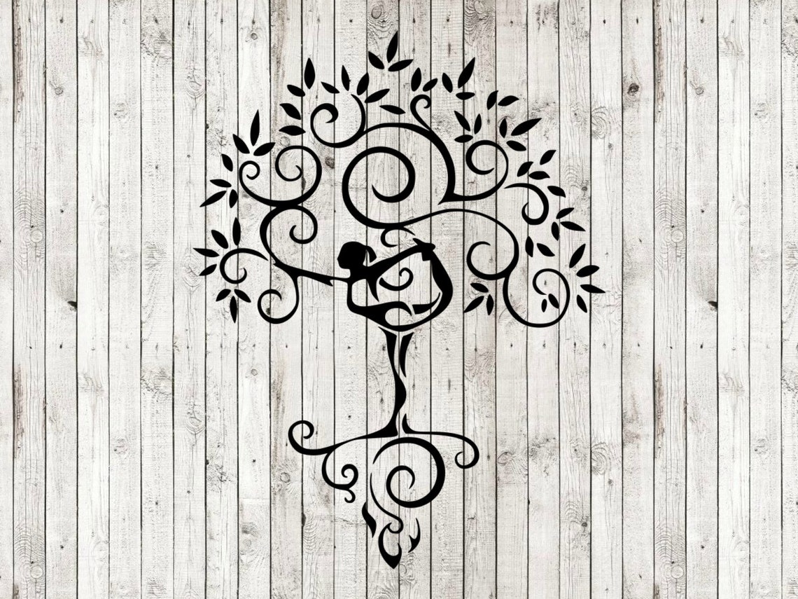 Yoga Tree Svg, Yoga Tree Clipart, Yoga Svg, Cut Files for Cricut and ...