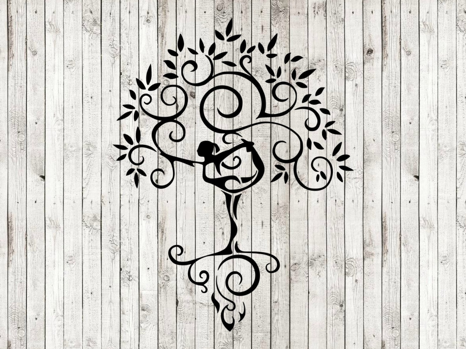 Yoga Tree Svg, Yoga Tree Clipart, Yoga Svg, Cut Files for Cricut and ...