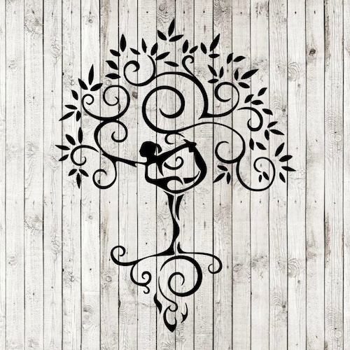 Yoga Tree Svg Yoga Tree Clipart Yoga Svg Cut Files for - Etsy