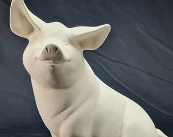 Ceramic Bisque Pig | Etsy