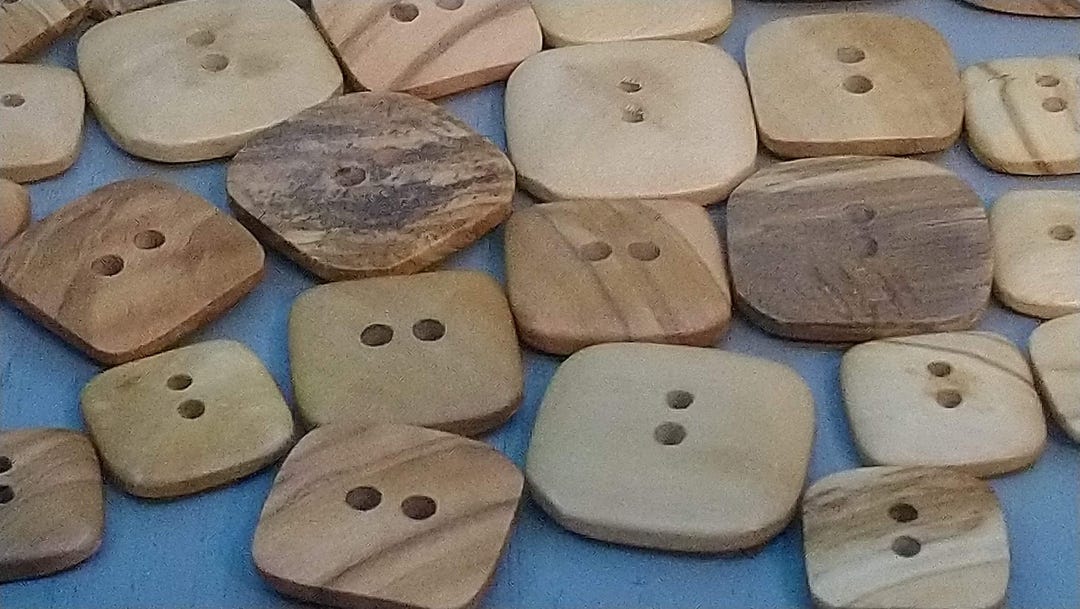 Square Buttons, Olive Wood Buttons, Choice of Button & Pack Sizes - Etsy