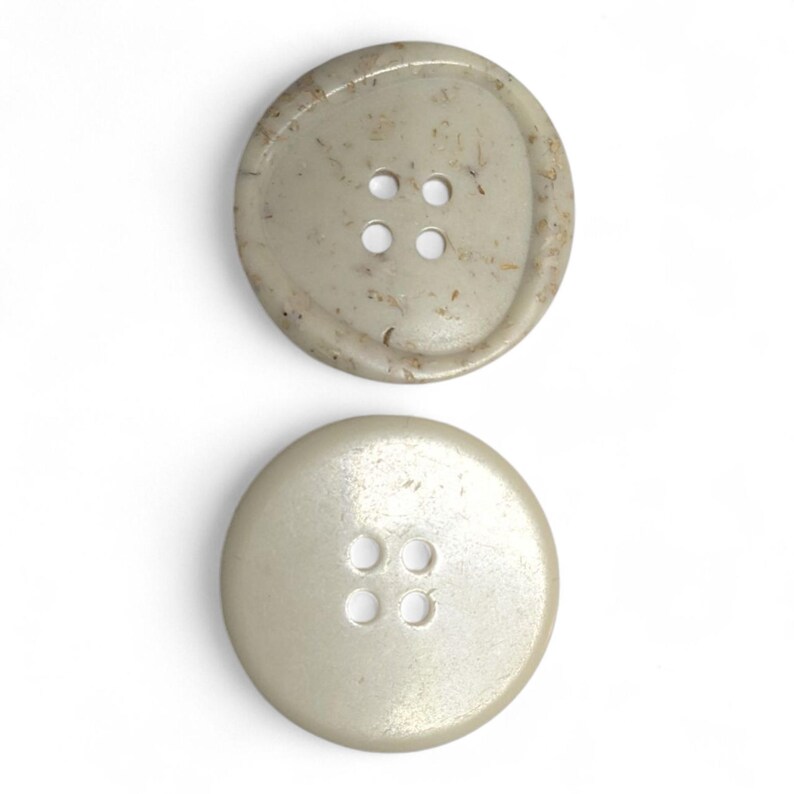 Cream Triangular Indent 4 Hole Plastic Button in 15mm, 20mm, 23mm or ...
