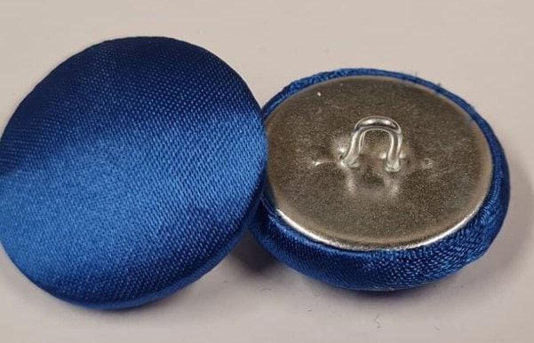 Royal Blue Satin Buttons, Choice of Sizes - Etsy