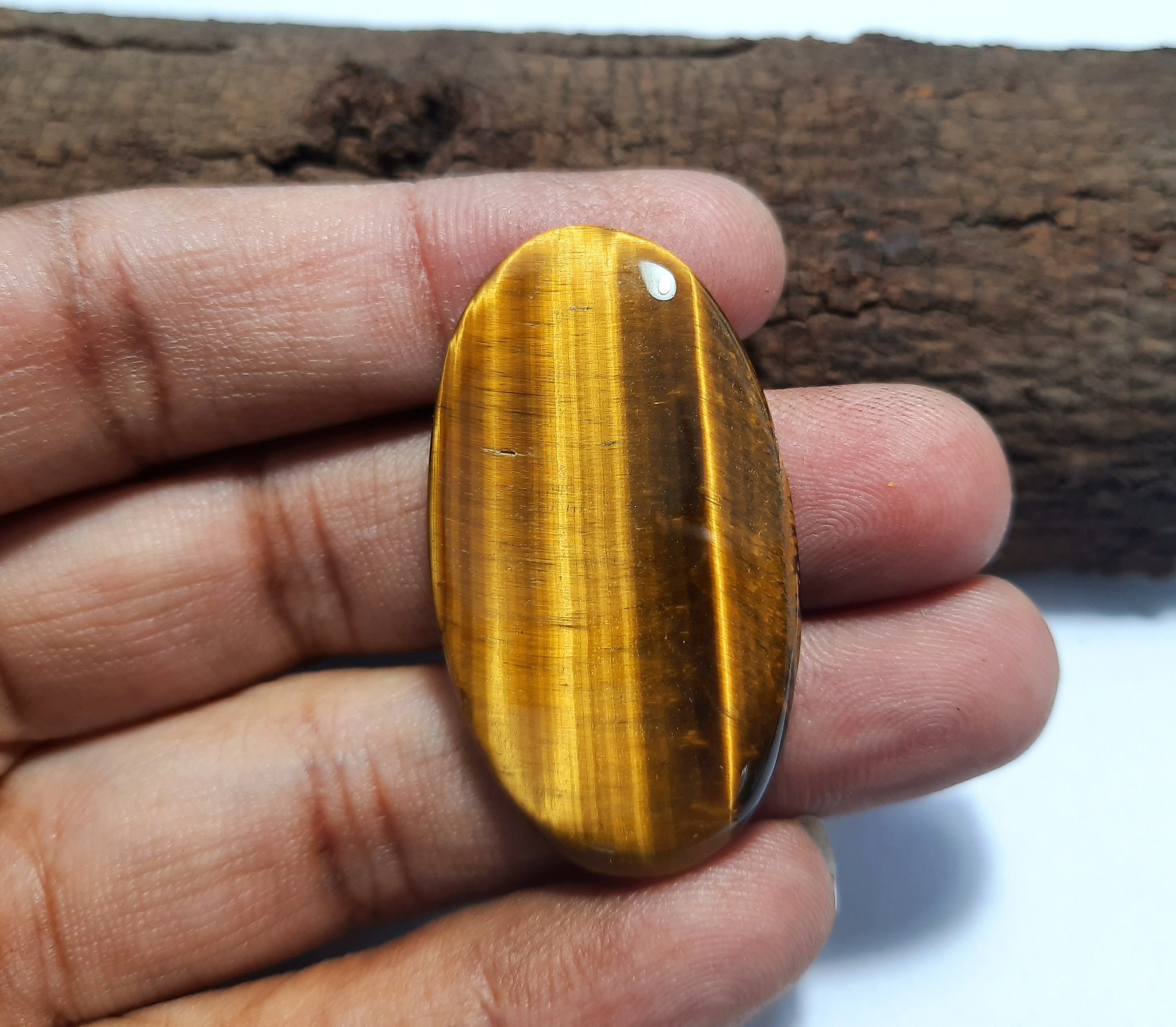 50Cts WOW Very Rare Tiger Eyes Cab Gemstone Tiger eye Gems | Etsy