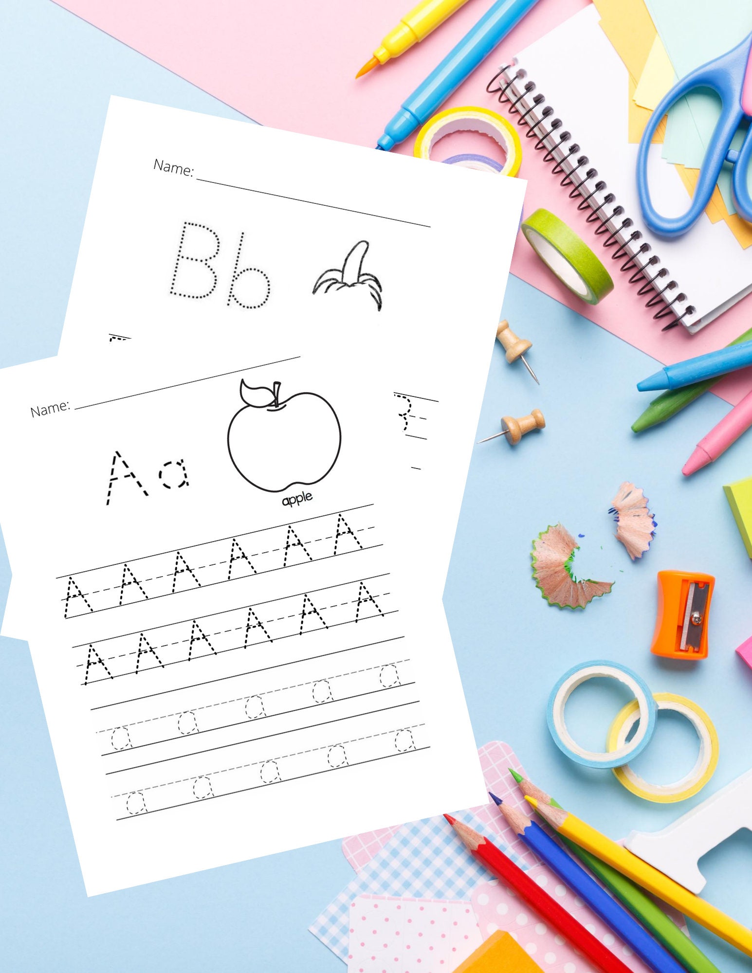 A-Z Letter Printable's With a Coloring Picture Print at Home Letters to ...