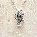 Snowman Necklace, Sterling Silver Holiday Pendant, Festive Christmas ...