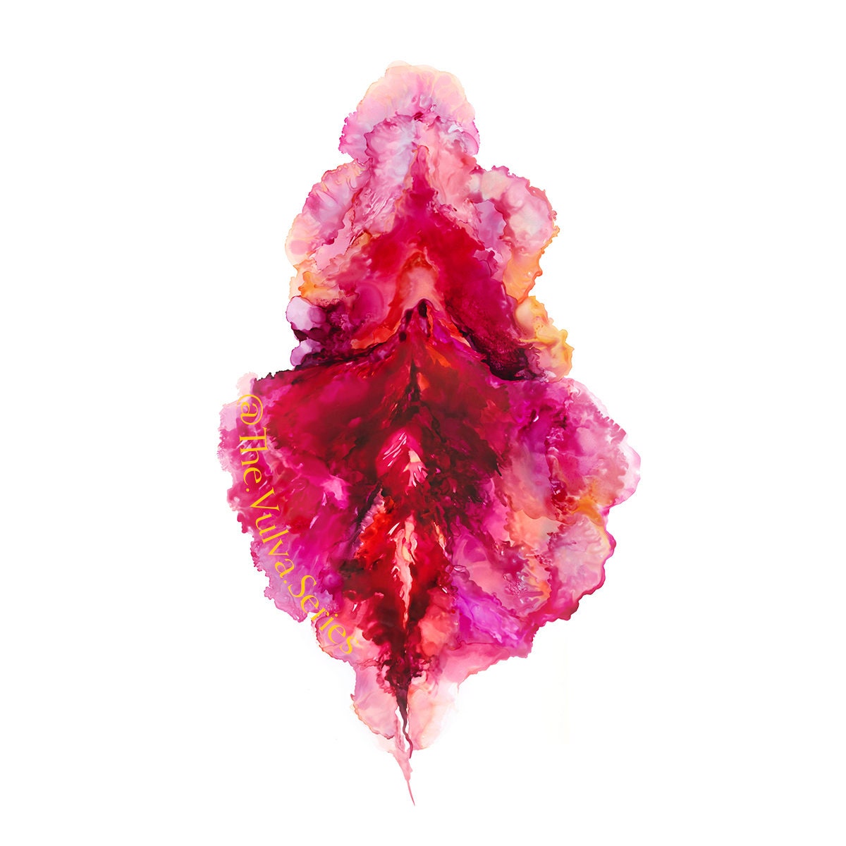Passion-abstract Vulva Painting Fine Art Print-more Sizes on - Etsy ...