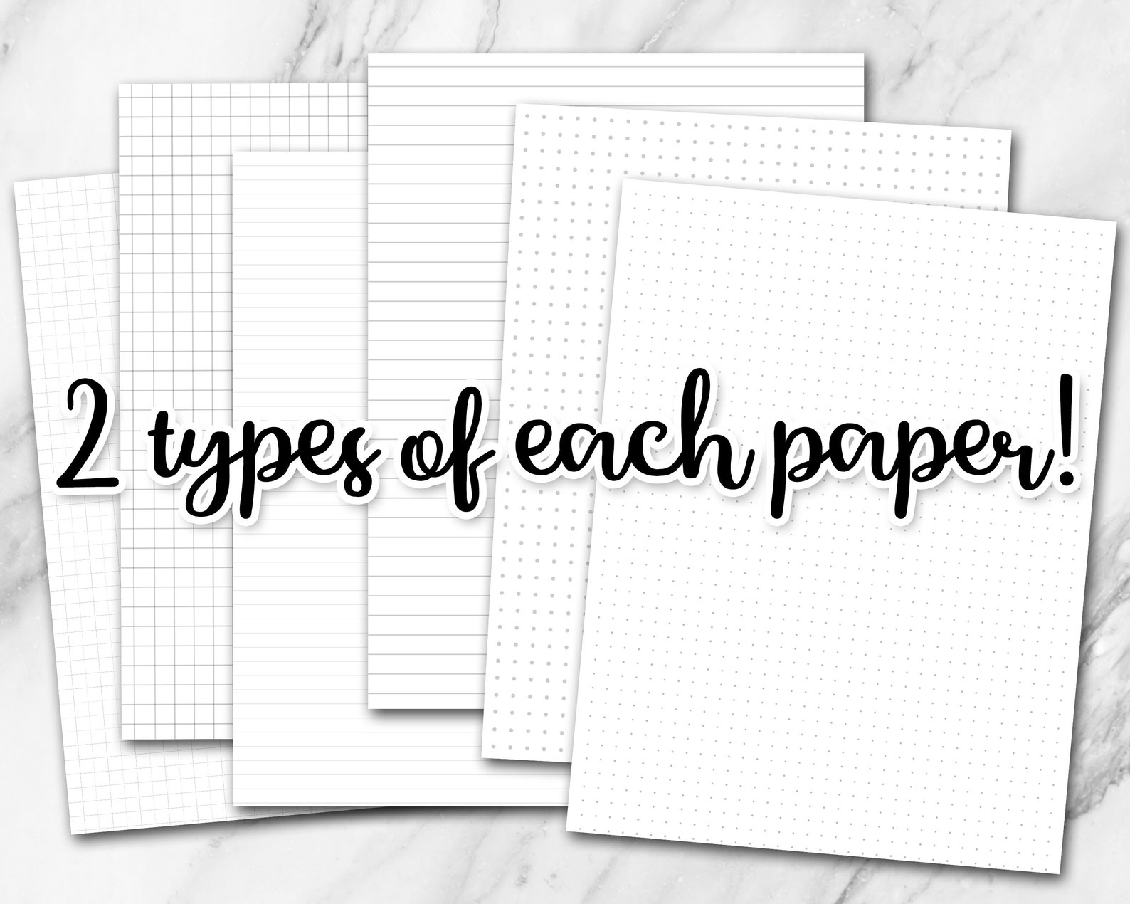 Happy Planner, Classic Size, 3 Paper Pack, Lined, Dotted, Graph ...