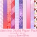 Valentine Paper Pack, 12x12 Scrapbook Paper, 12 Digital Papers, JPG ...