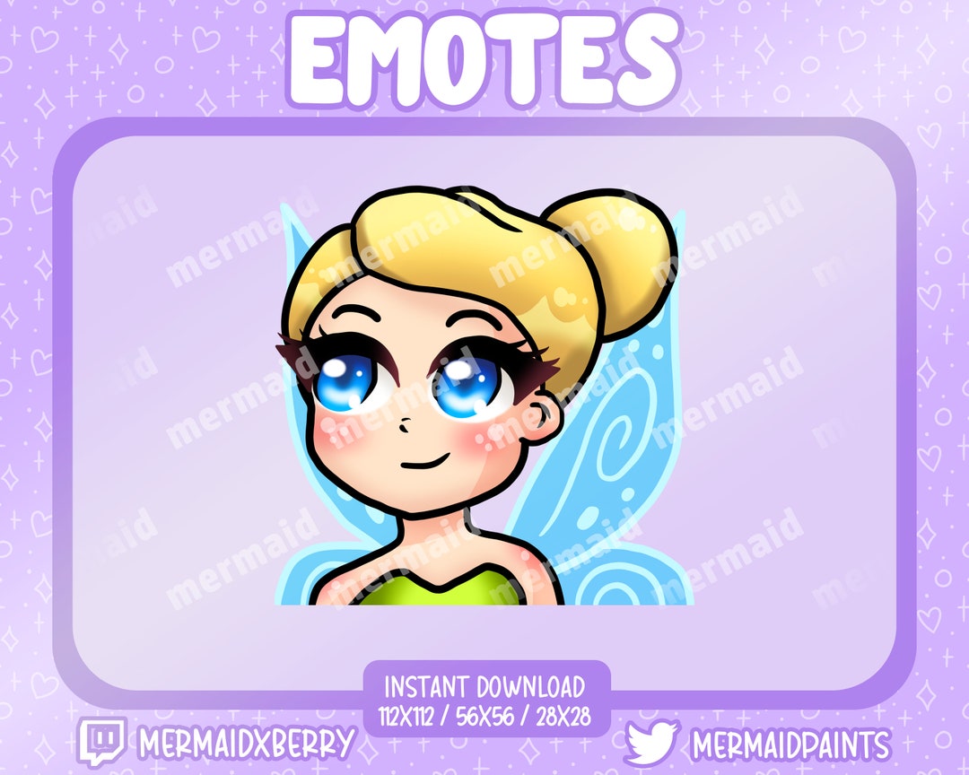 Premade Emote Tinkerbell, Fairy, Presized, PNG, Twitch, Discord, Icon ...