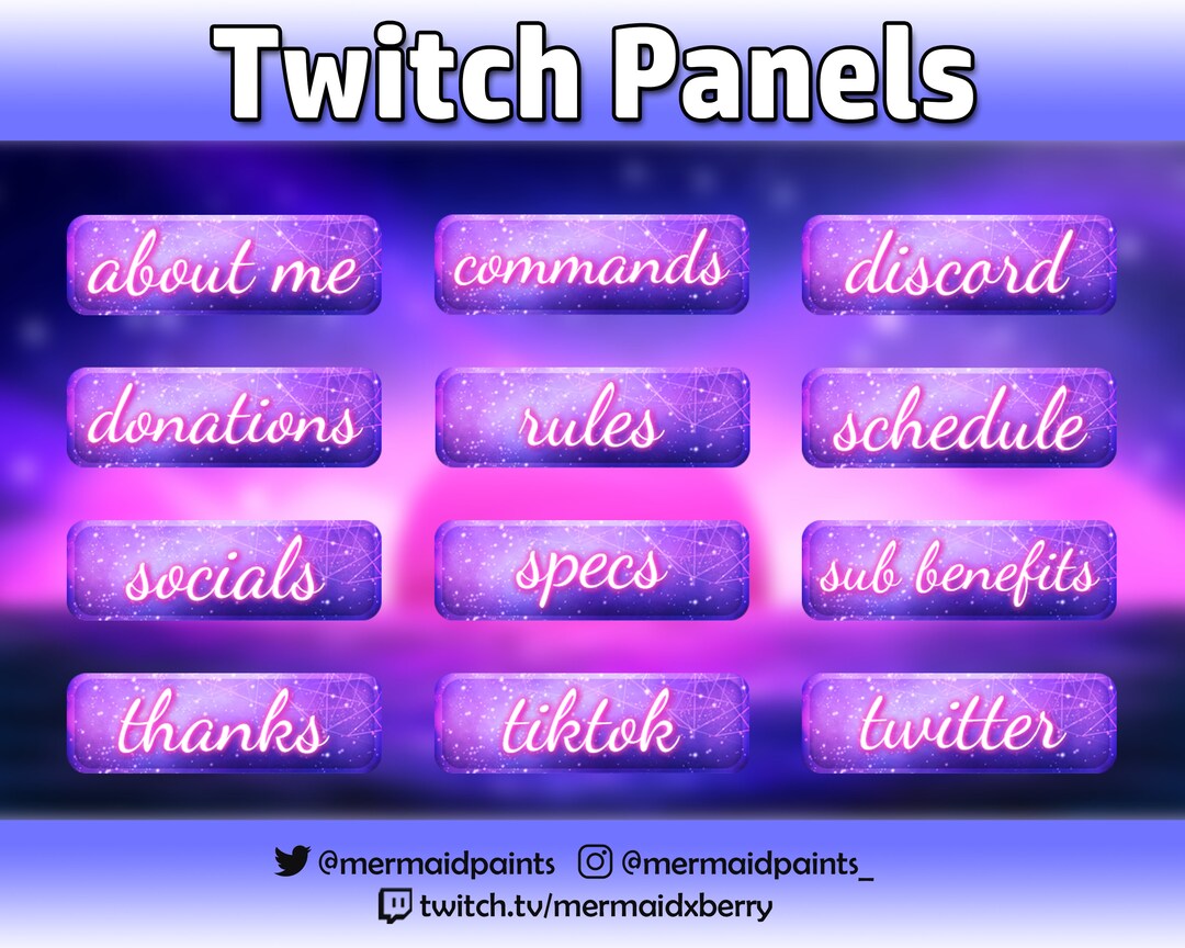 Abstract Sunset, Twitch Info Panels, 37 Panels, PNG Format - Etsy
