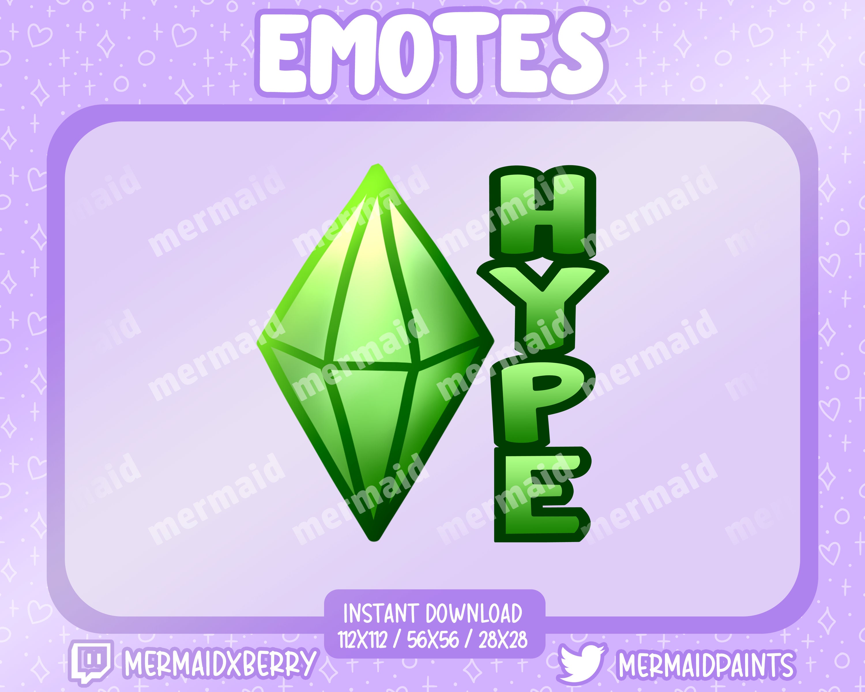Premade Emote Sims, Plumbob, Hype Presized, PNG, Twitch, Discord, Icon ...