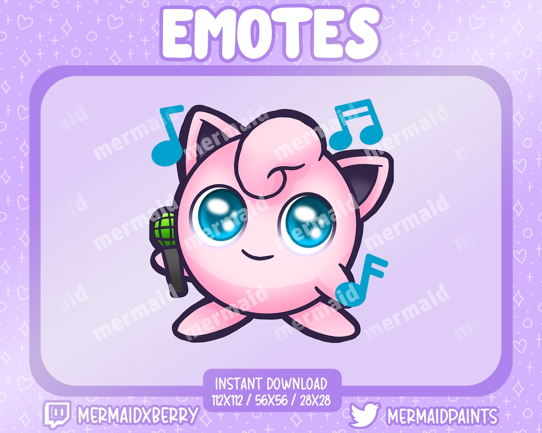Premade Emote! - Pokémon, Jigglypuff, Sing, Dance, Presized, PNG ...