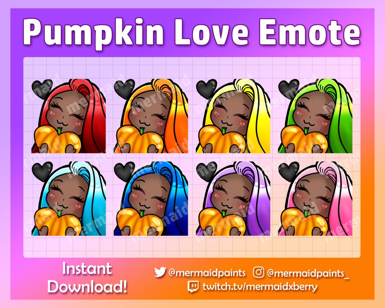 Pumpkin Love Mocha Toned, Vibrant Hair Colors, Premade Emotes, Presized ...