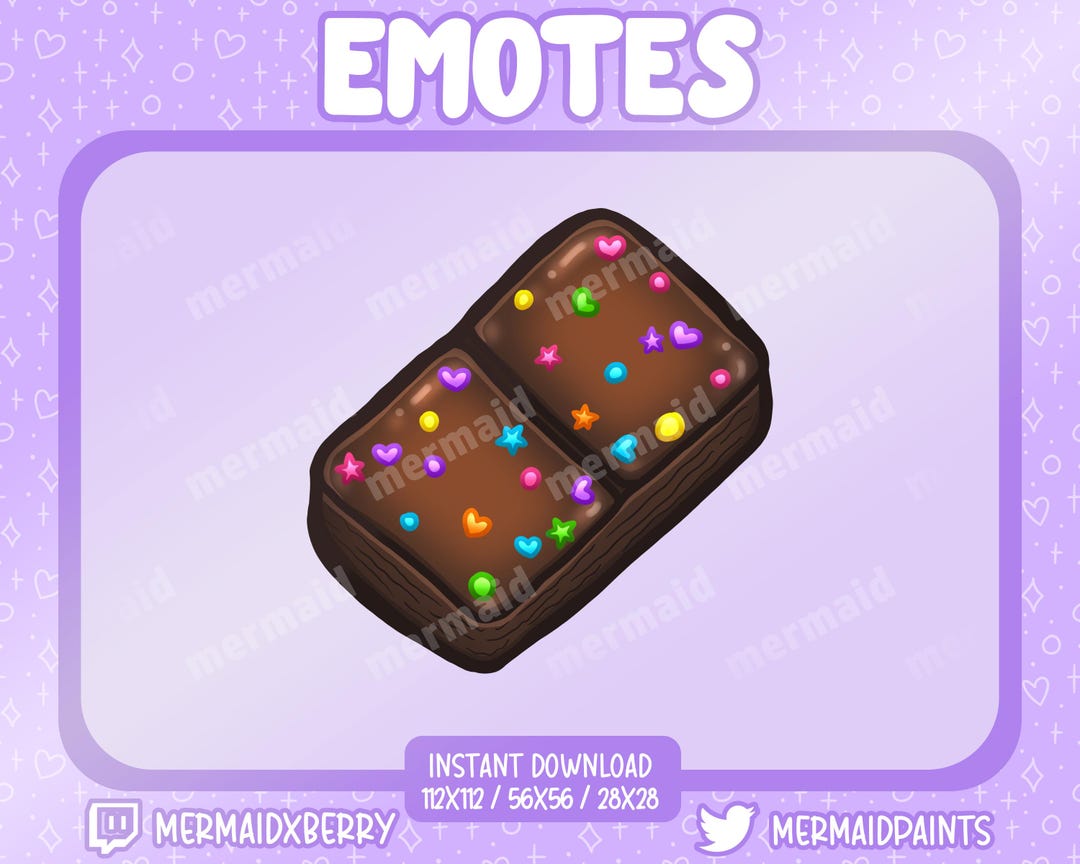 Premade Emote! - Cosmic Brownie, Sprinkles, Rainbow, Chocolate, Little ...