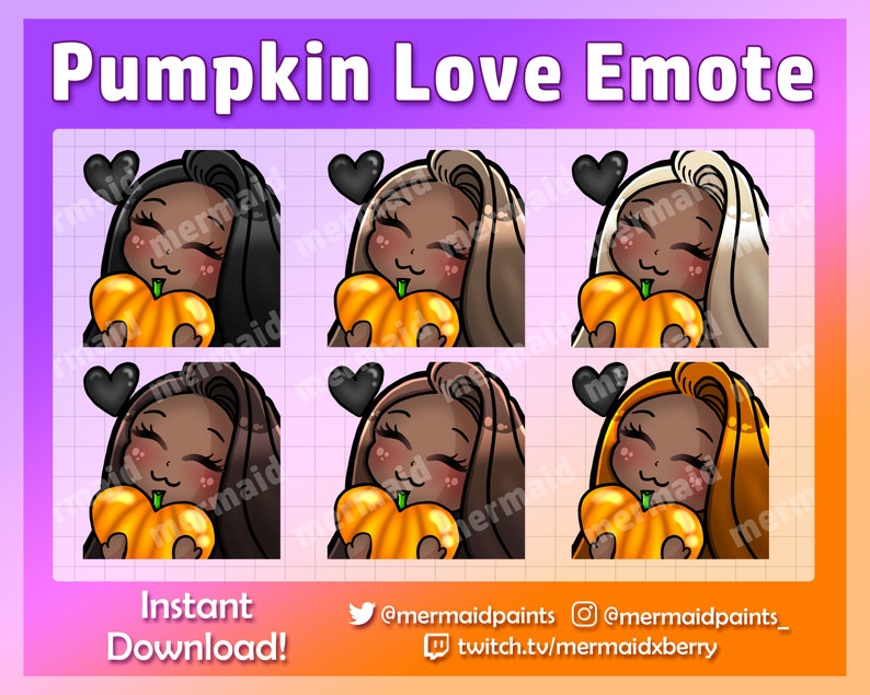 Pumpkin Love Mocha Toned, Natural Hair Colors, Premade Emotes, Presized ...
