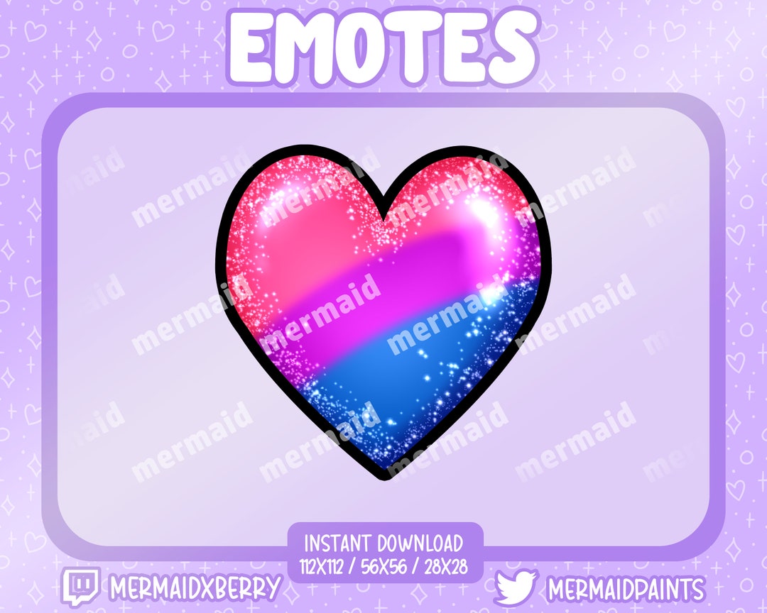 Premade Emotes! - Bisexual Pride Flag Heart, Presized, PNG, Twitch ...