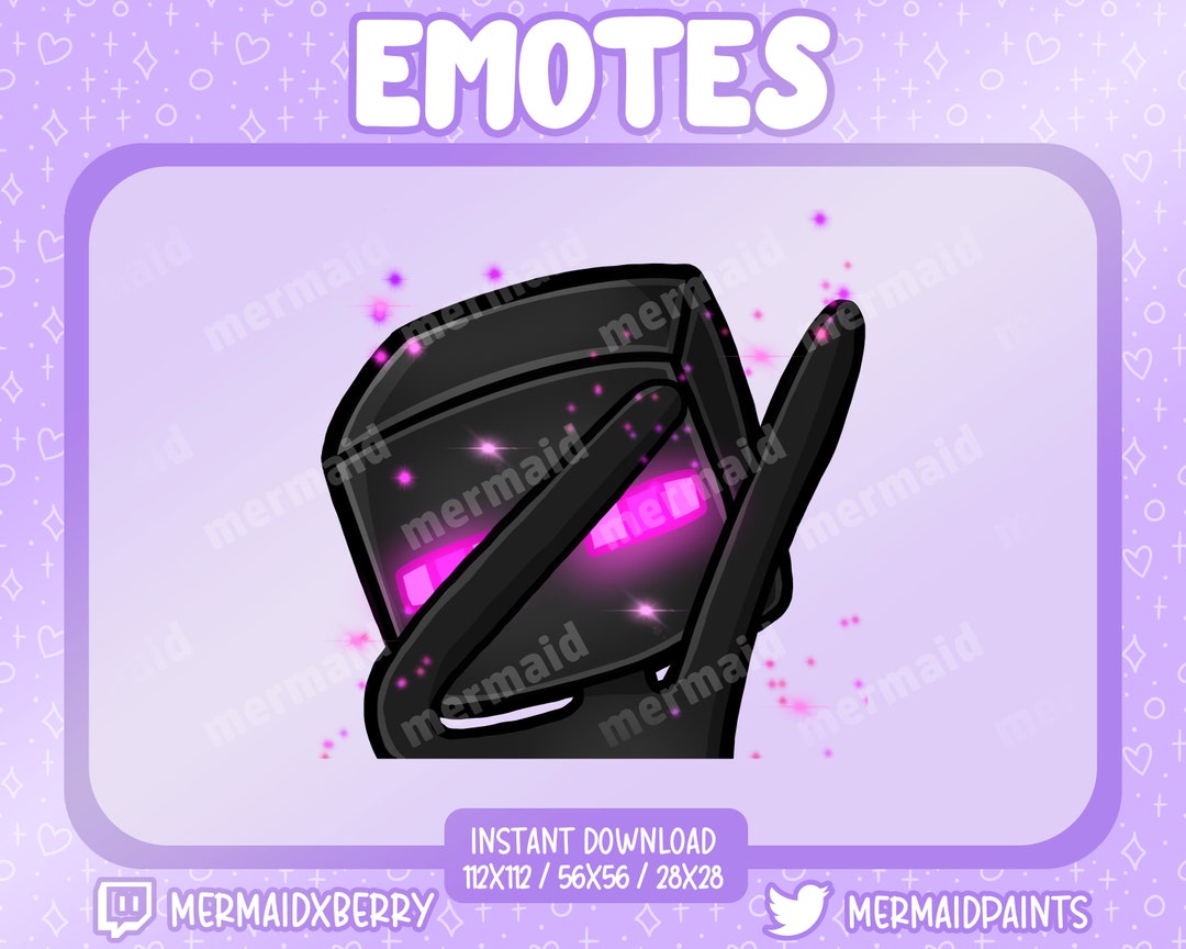 Premade Emote! - Dabbing Enderman, Minecraft, Presized, PNG, Twitch ...