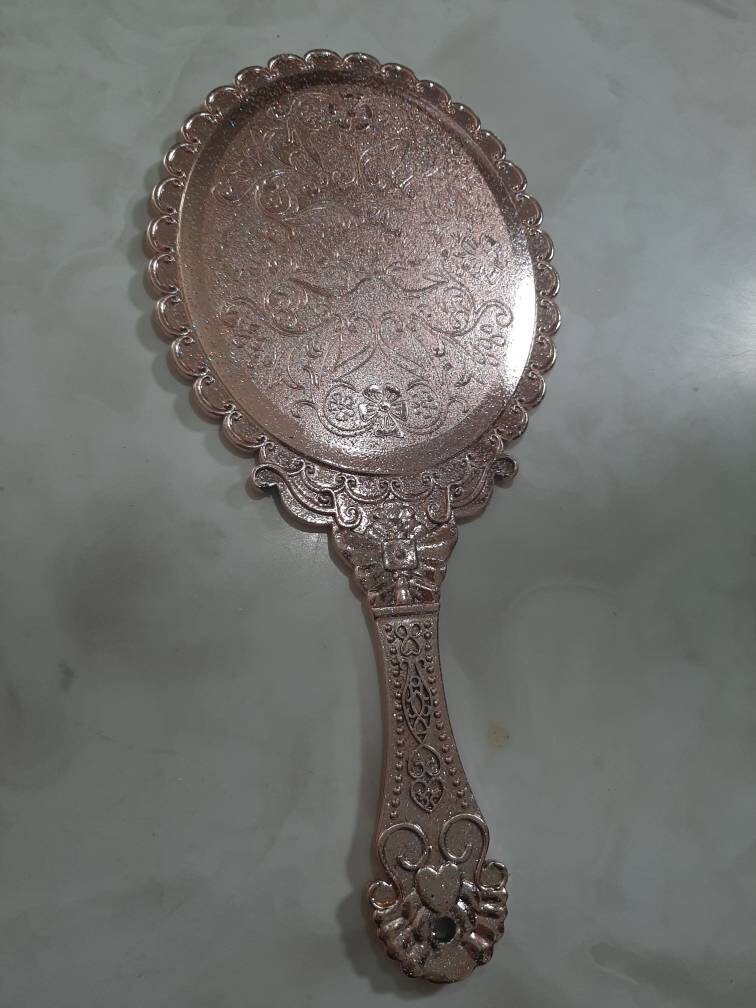 Vintage Style Handheld Mirrors, Hand Crafted Mirror, Glitter Mirror ...