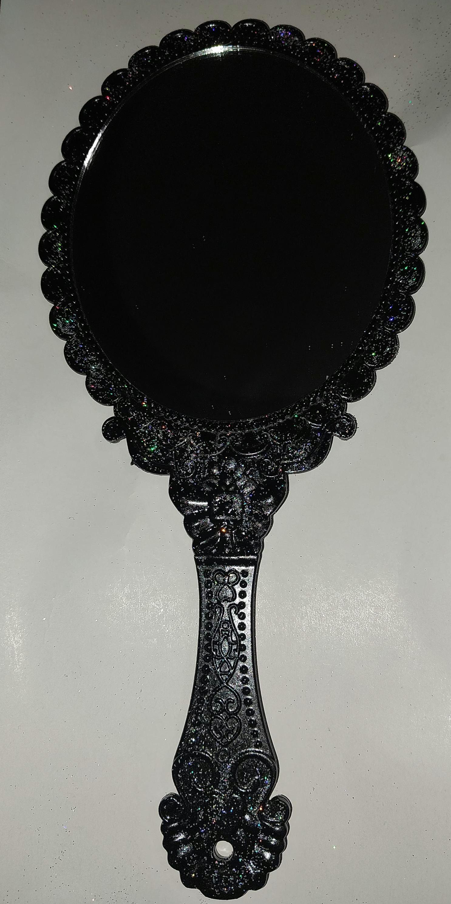 Vintage Style Handheld Mirrors, Hand Crafted Mirror, Glitter Mirror ...