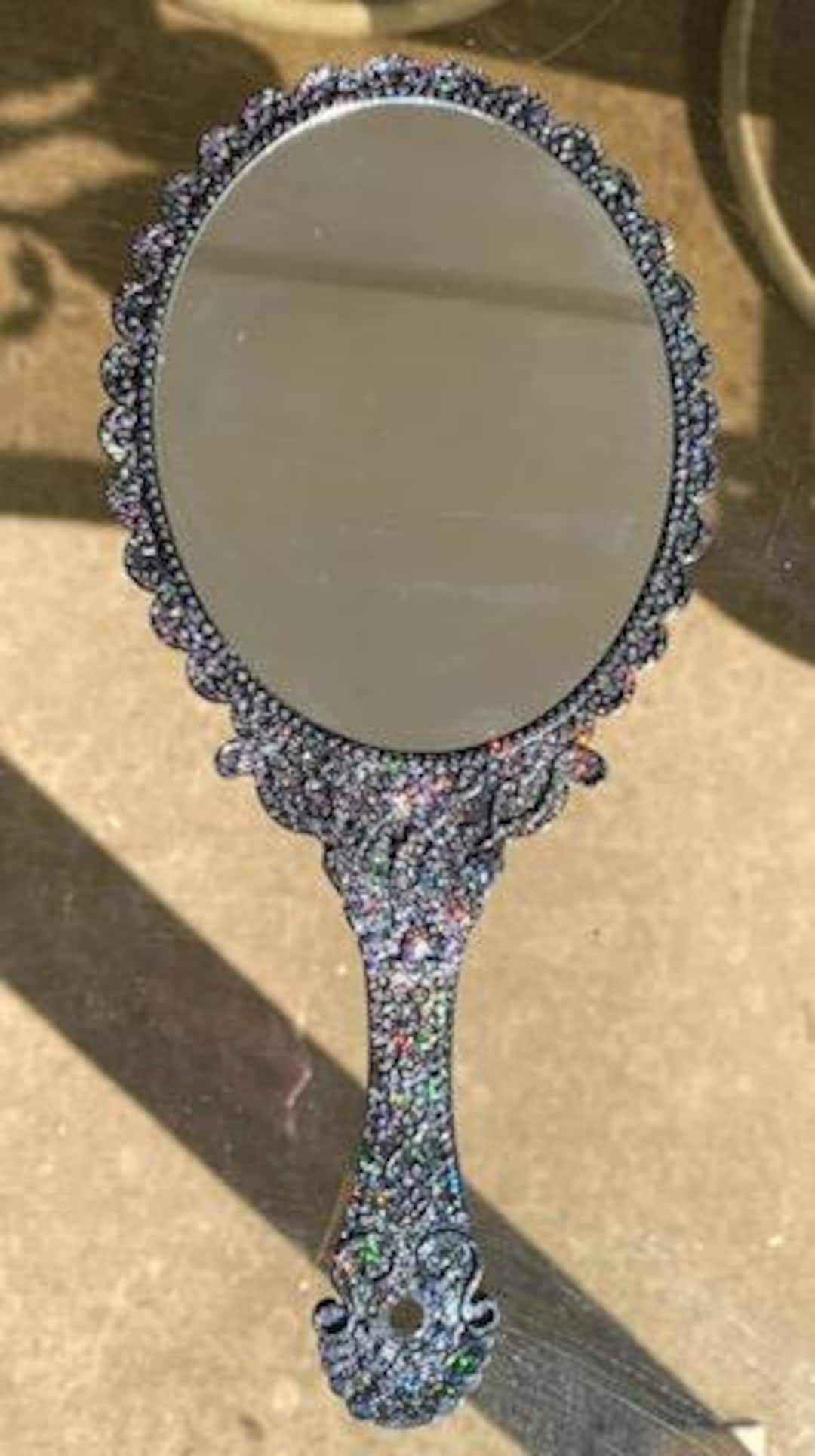 Vintage Style Handheld Mirrors Hand Crafted Mirror Glitter - Etsy