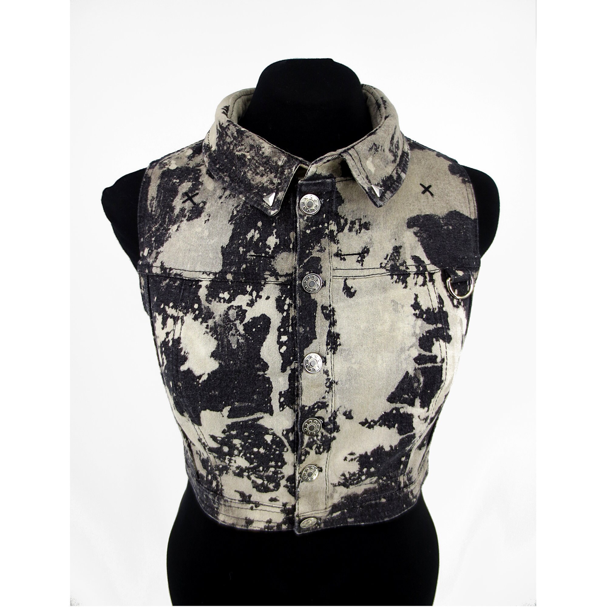 M/L - Megadeth " Broken From Straitjacket " Denim Vest, Handmade, One ...