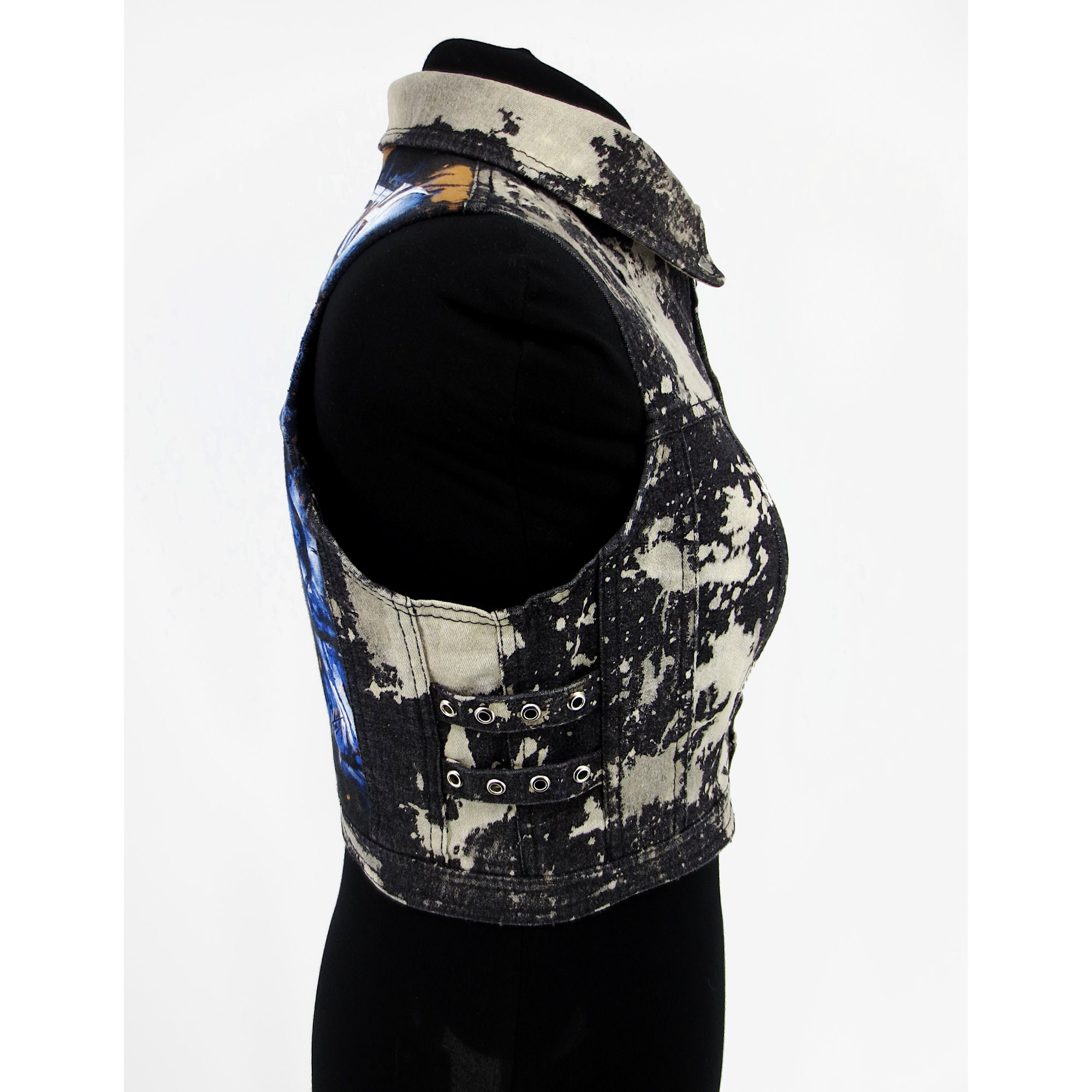 M/L - Megadeth " Broken From Straitjacket " Denim Vest, Handmade, One ...