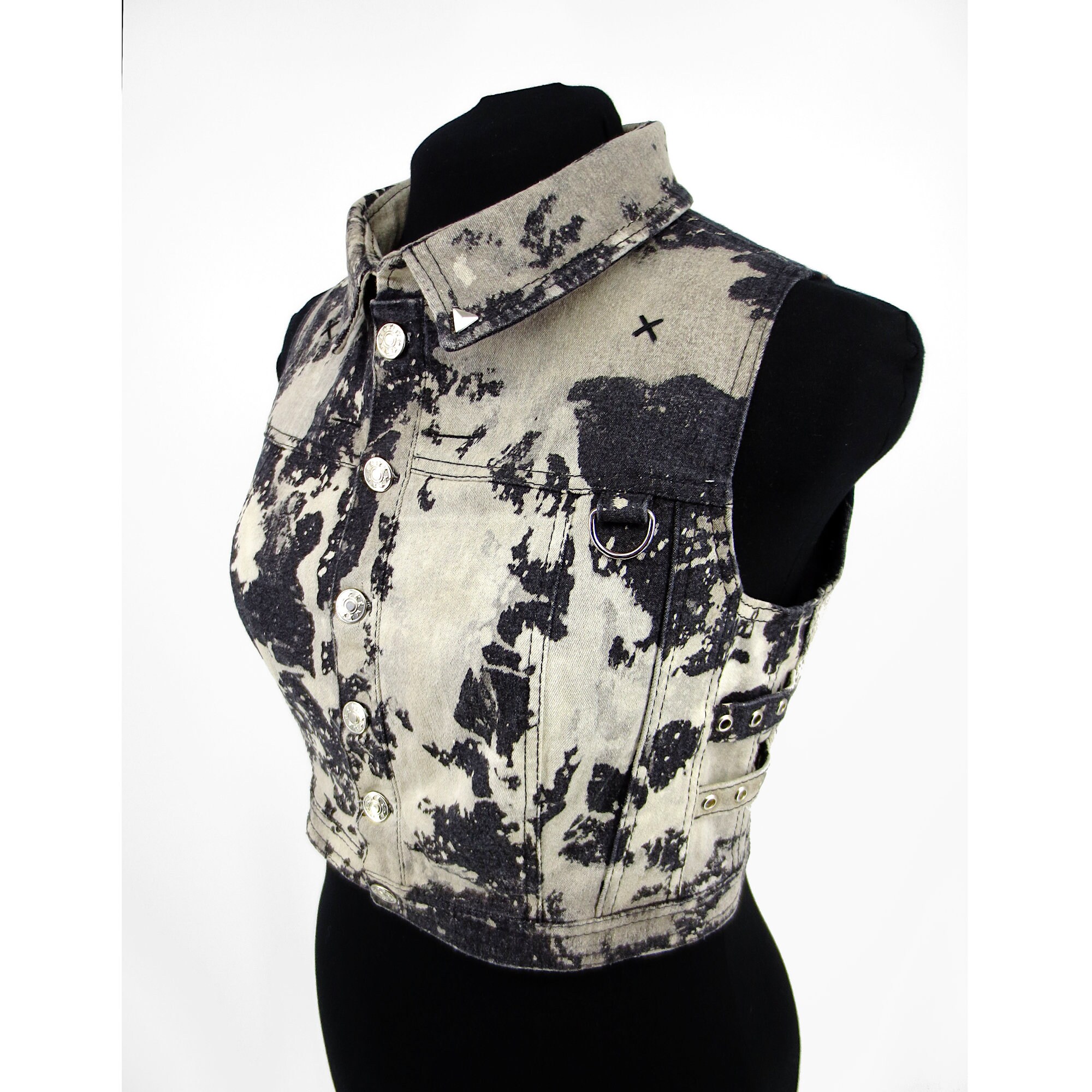 M/L - Megadeth " Broken From Straitjacket " Denim Vest, Handmade, One ...