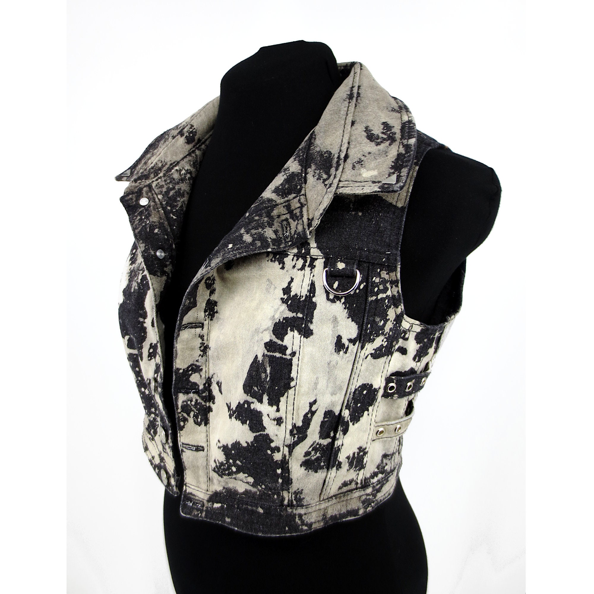 M/L - Megadeth " Broken From Straitjacket " Denim Vest, Handmade, One ...