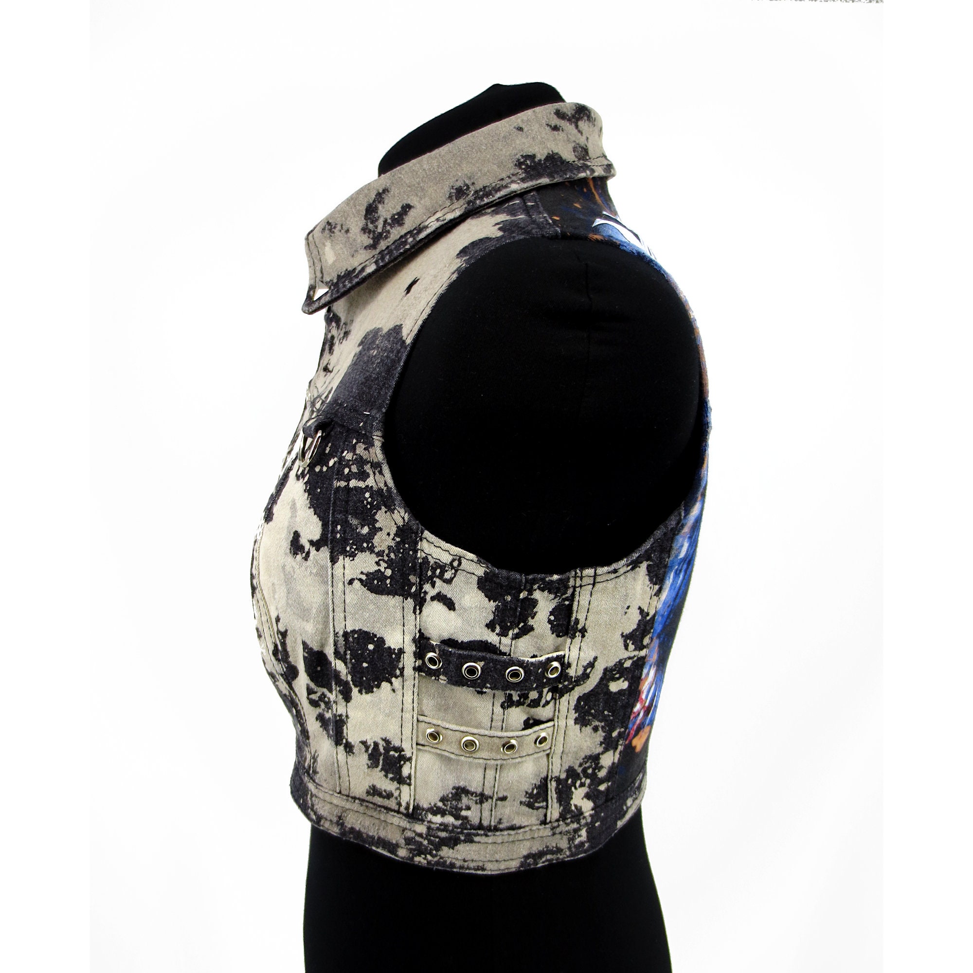 M/L - Megadeth " Broken From Straitjacket " Denim Vest, Handmade, One ...