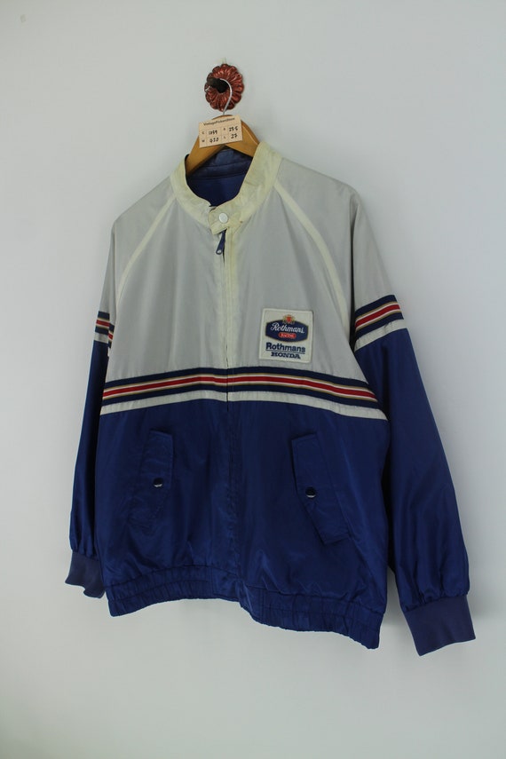 Vintage HONDA ROTHMANS Reversible Jacket Mens Large 8… - Gem