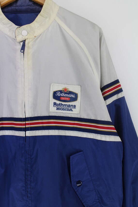 Vintage HONDA ROTHMANS Reversible Jacket Mens Large 8… - Gem