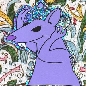 Simpsons Quiff Rat Vinyl Glitter Sticker - Etsy