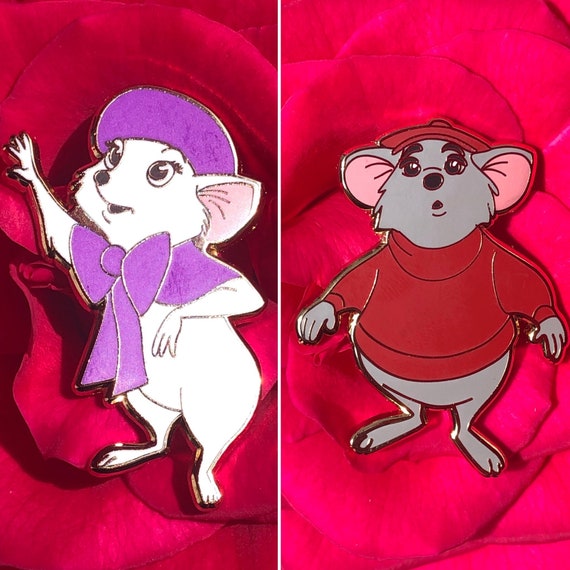 The Rescuers Bianca and Bernard Hard Enamel Lapel Pin Badges | Etsy UK