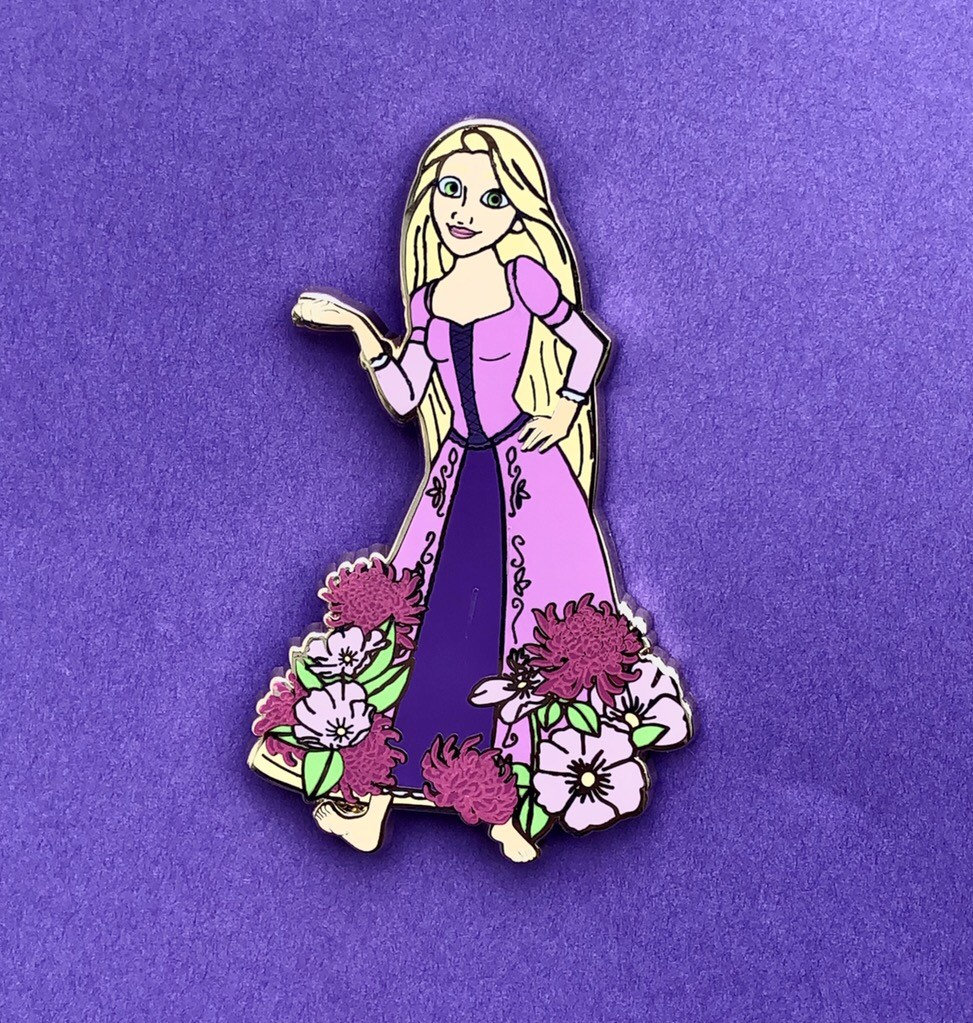Rapunzel Flower Meanings Fantasy Hard Enamel Lapel Pin Badge - Etsy