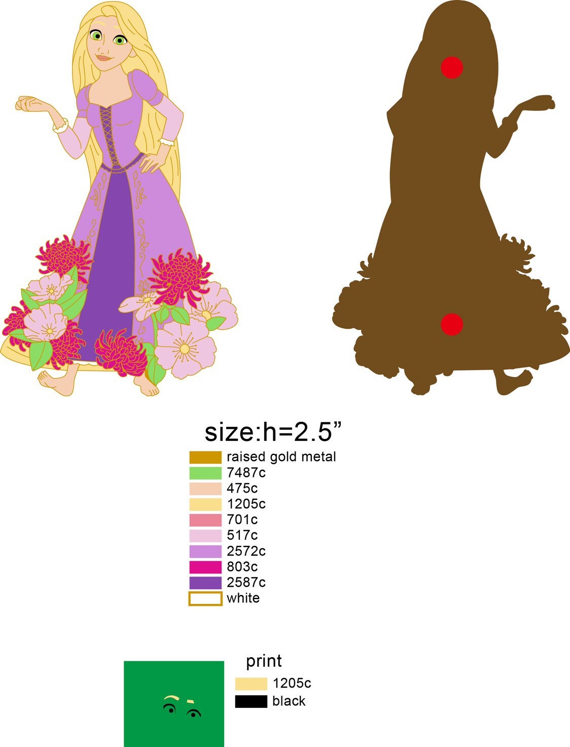 Rapunzel Flower Meanings Fantasy Hard Enamel Lapel Pin Badge - Etsy