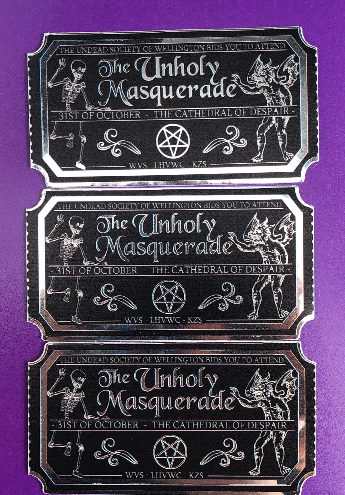 Unholy Masquerade Ticket What We Do in the Shadows Silver | Etsy UK