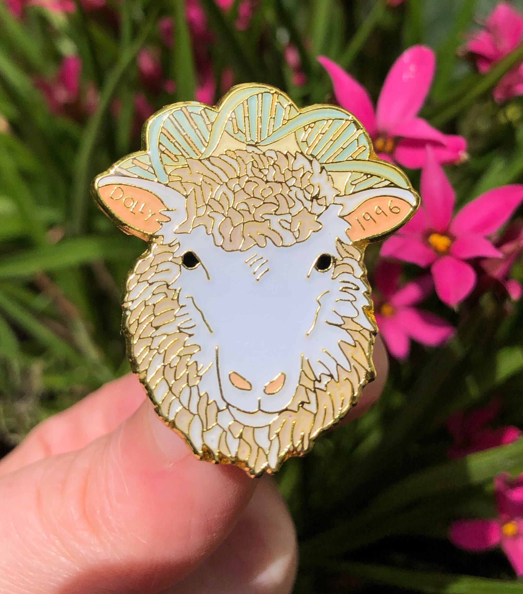 Dolly the Sheep Enamel Lapel Pin Badge - Etsy