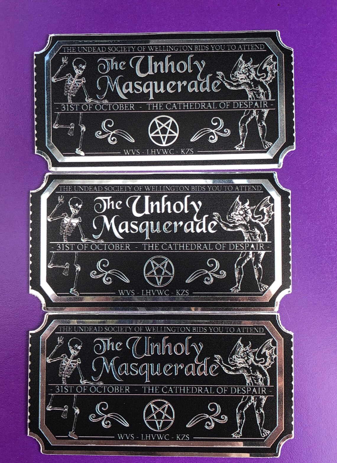 Unholy Masquerade Ticket What We Do in the Shadows Silver | Etsy UK
