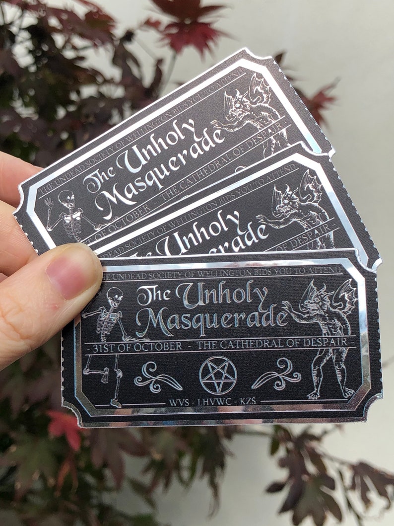 Unholy Masquerade Ticket What We Do in the Shadows Silver | Etsy UK