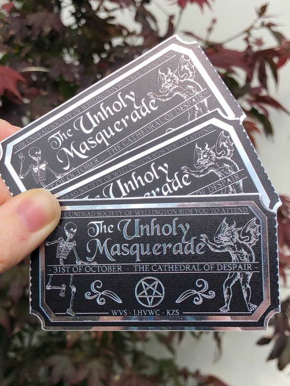 Unholy Masquerade Ticket What We Do in the Shadows Silver | Etsy UK